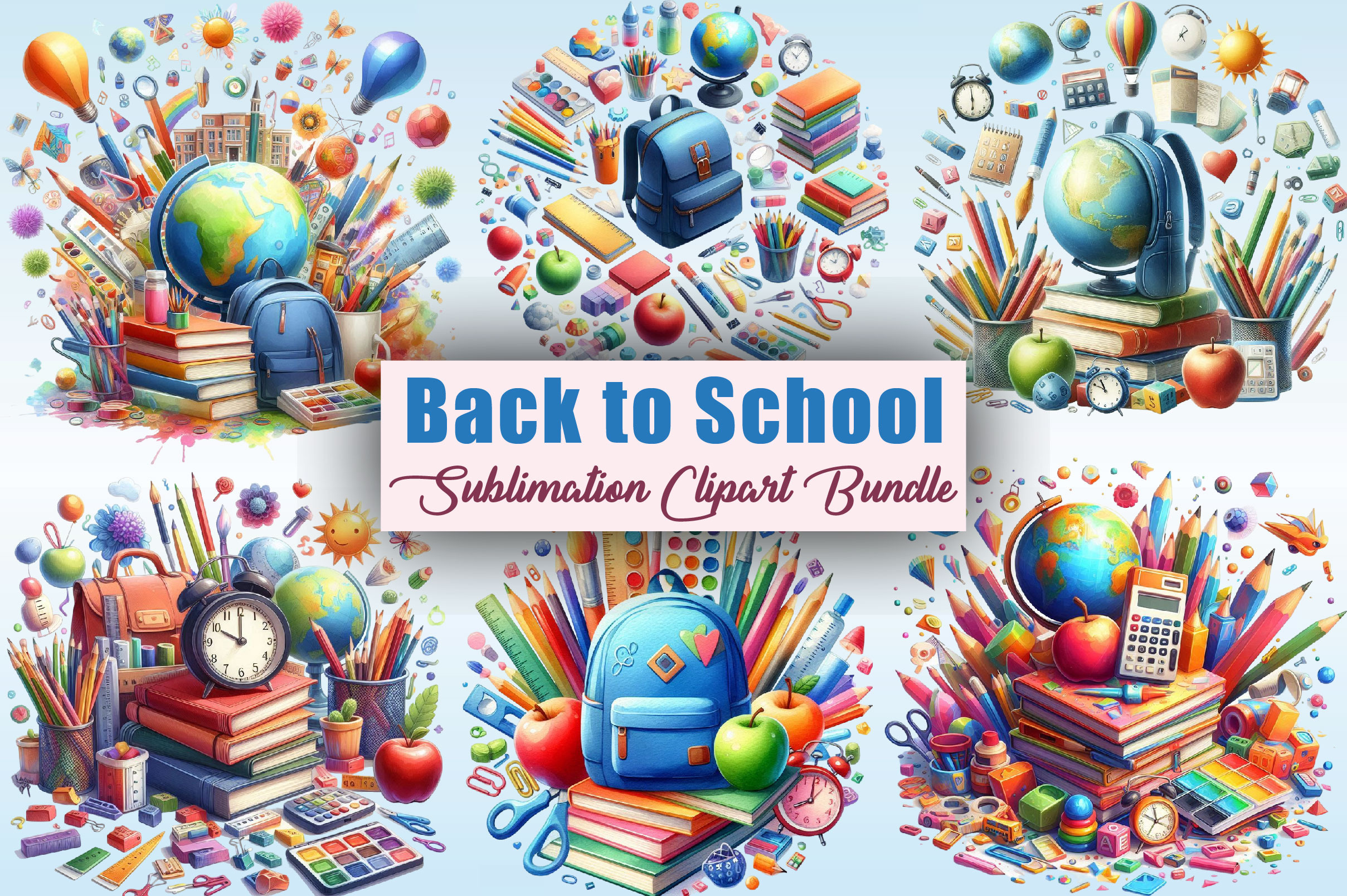 Back to School PNG Clipart Bundle, a Graphic by CitraGraphics