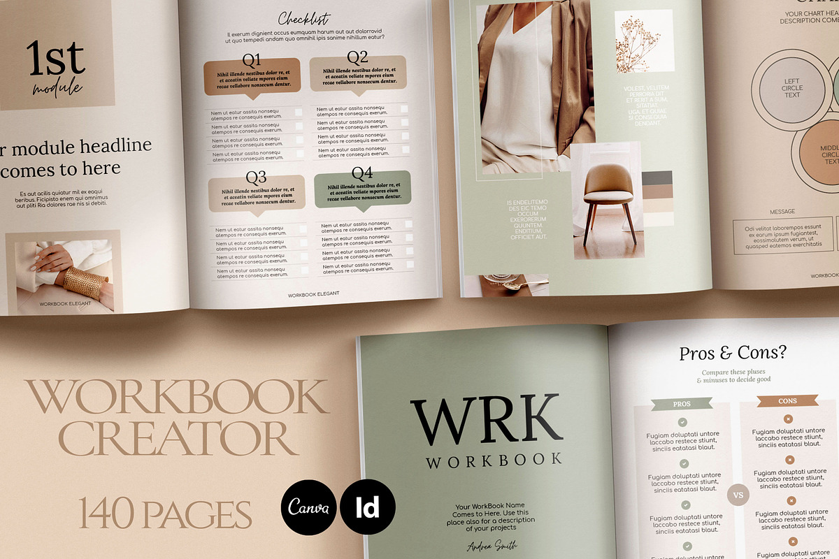 WorkBook Elegant for Course Creators, a Magazine Template by Mirazz