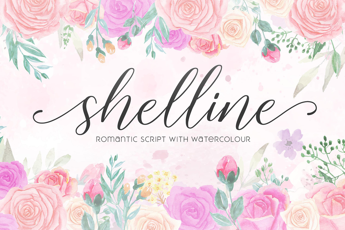 Shelline - Romantic Script, a Script Font by Almarkhatype