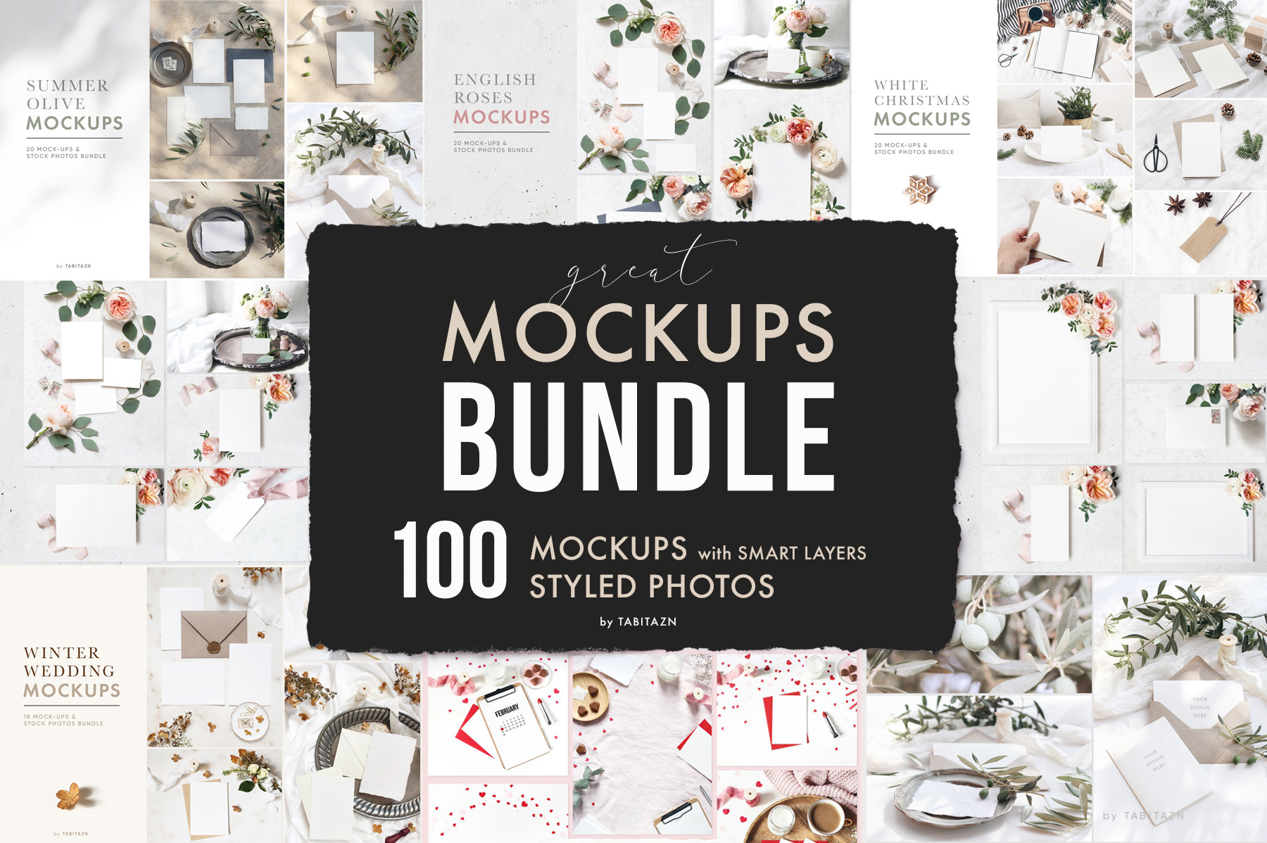 100 Great mockups bundle, a Print Template by Tabita's shop