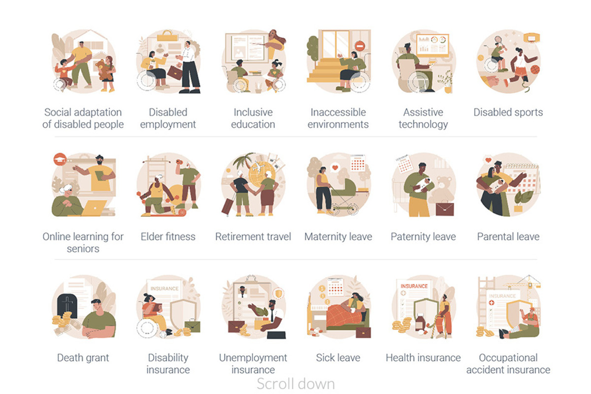 Social Life illustrations Vol.2, a Templates & Theme by Visual Generation