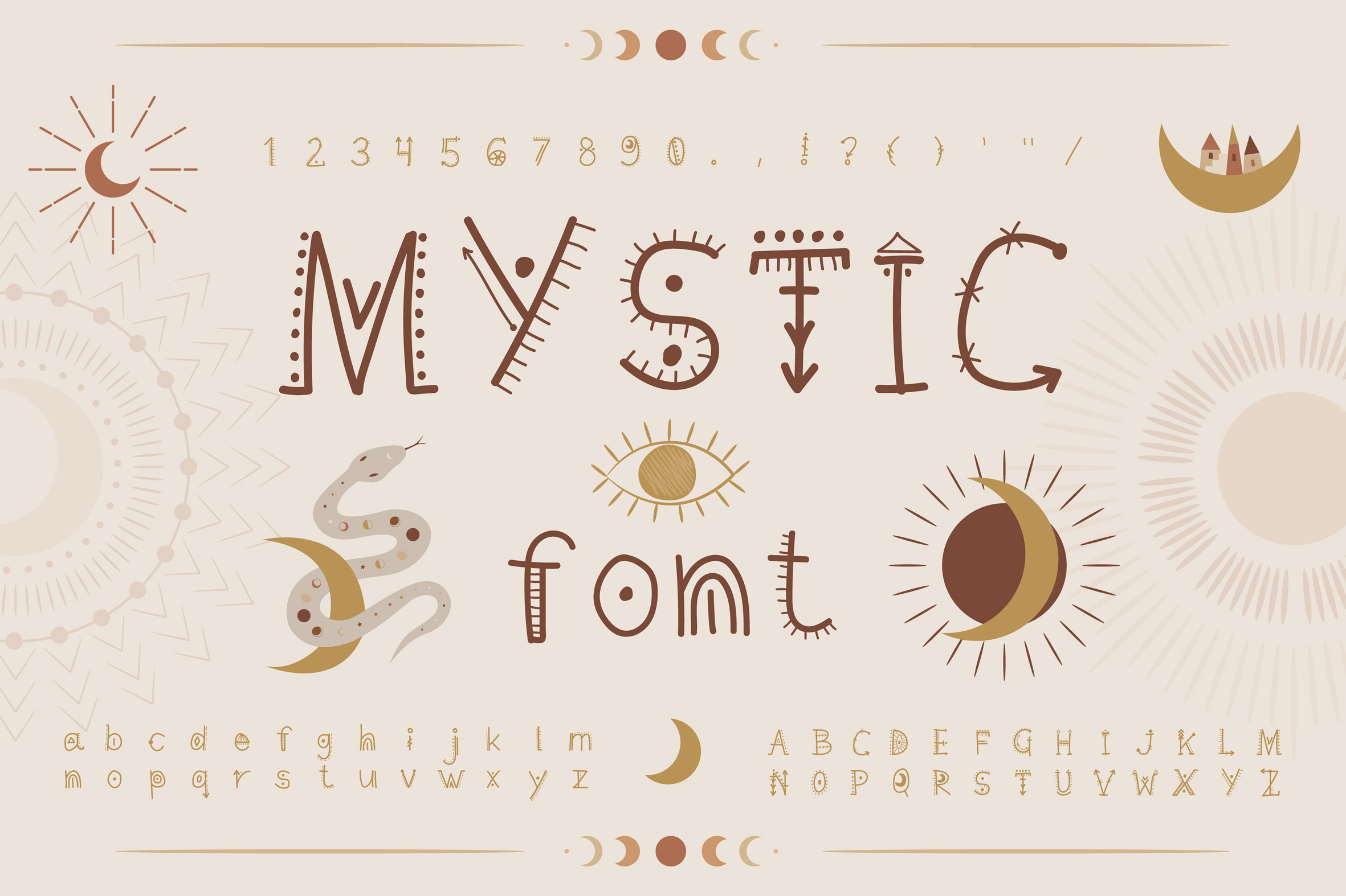 Mystic font. handwritten, a Symbol Font by Chikovnaya