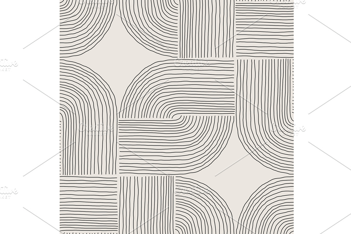 Trendy minimalist seamless pattern, a Decorative Illustration by C ...