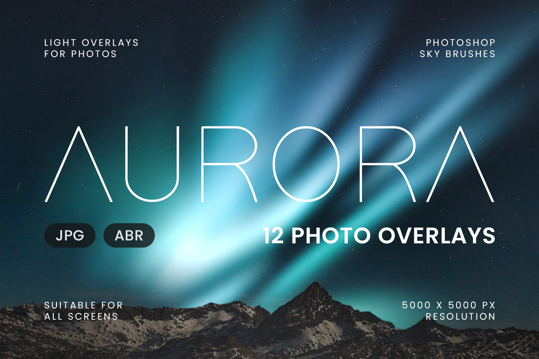 Aurora Borealis Overlays & Brushes, a Texture Graphic by Aurora Graphics