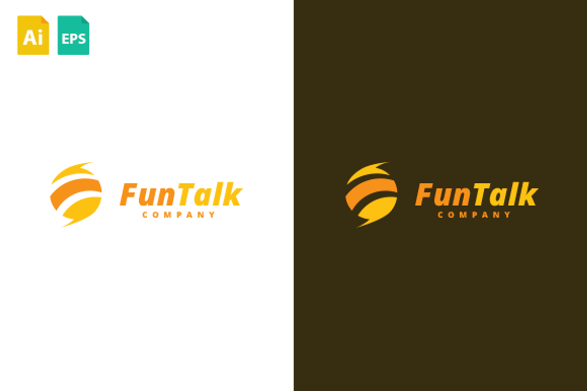 FunTalk Logo, a Branding & Logo Template by Schneider Design Store