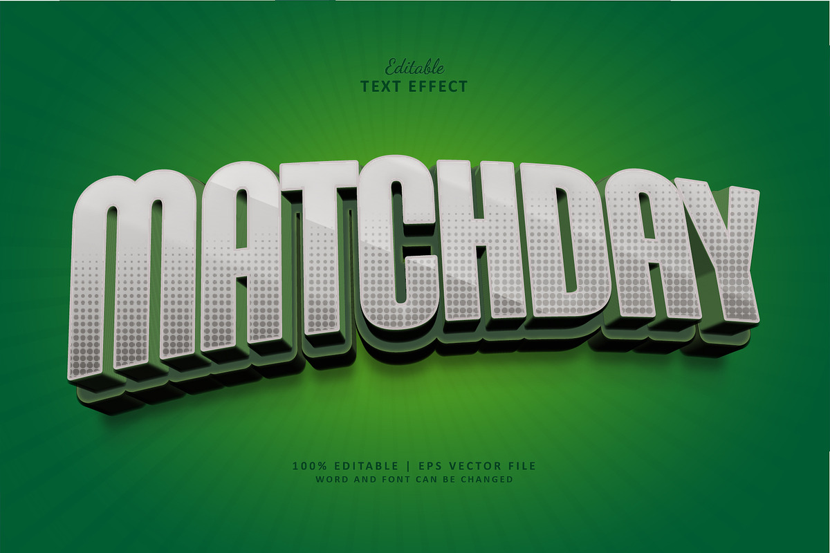 Text Effect Matchday Logo Game, a Layer Style Add-On by Navy Graphic