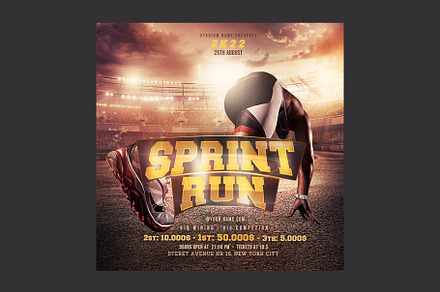 Triathlon Event Flyer Templates | Flyer Templates ~ Creative Market