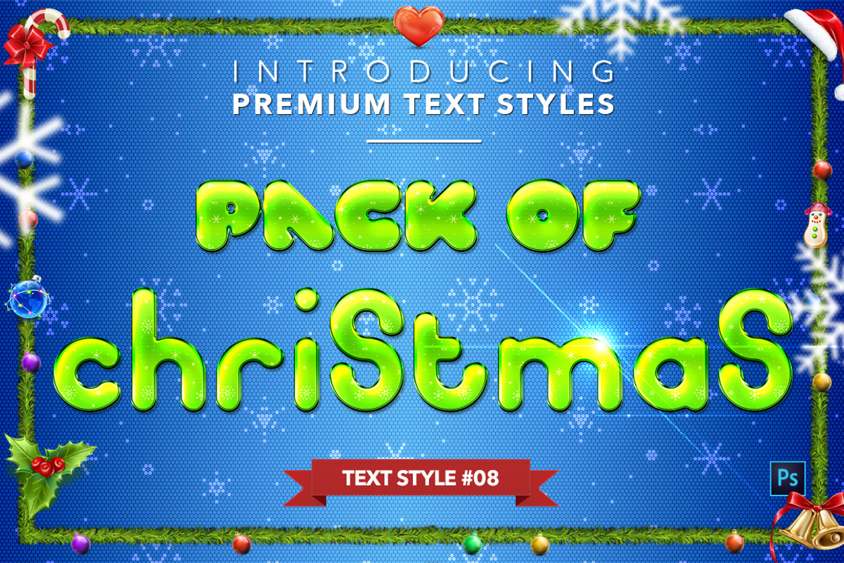 Christmas Pack #1 - Text Styles, a Layer Style Add-On by Jonas Stensgaard