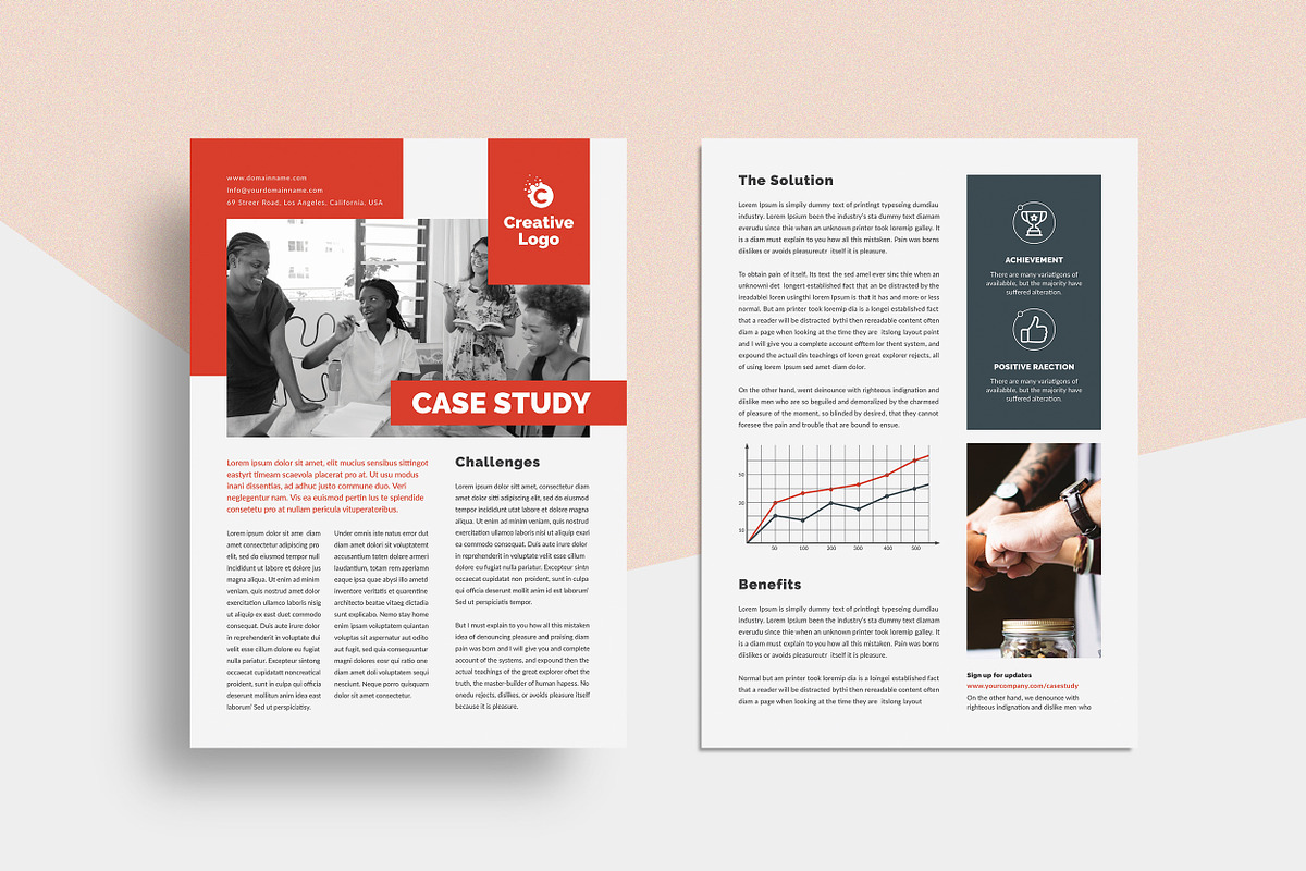 Case Study Template/Flyer | Creative Market