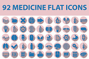 92 MEDICAL flat icons, an Icon by Palau