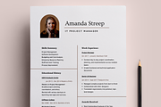 Minimalist CV Resume Canva template