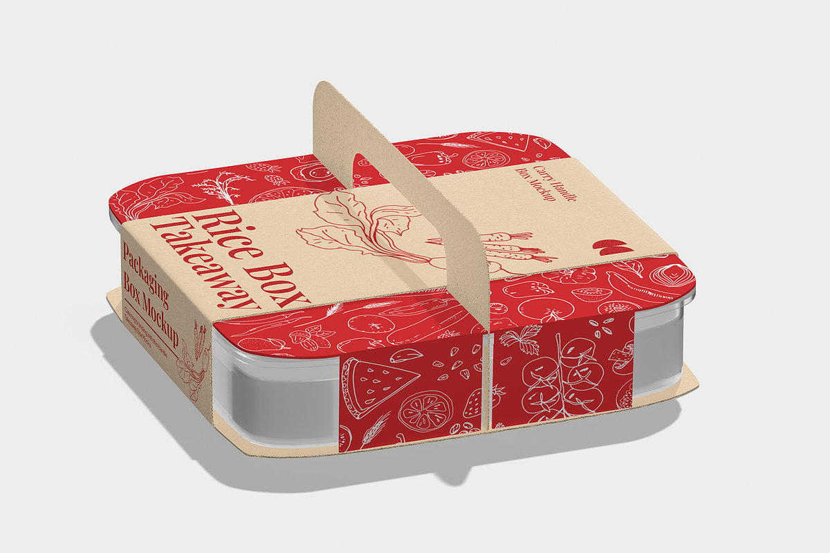 Takeaway Box Mockup, a Packaging Mockup by Permadi Creative