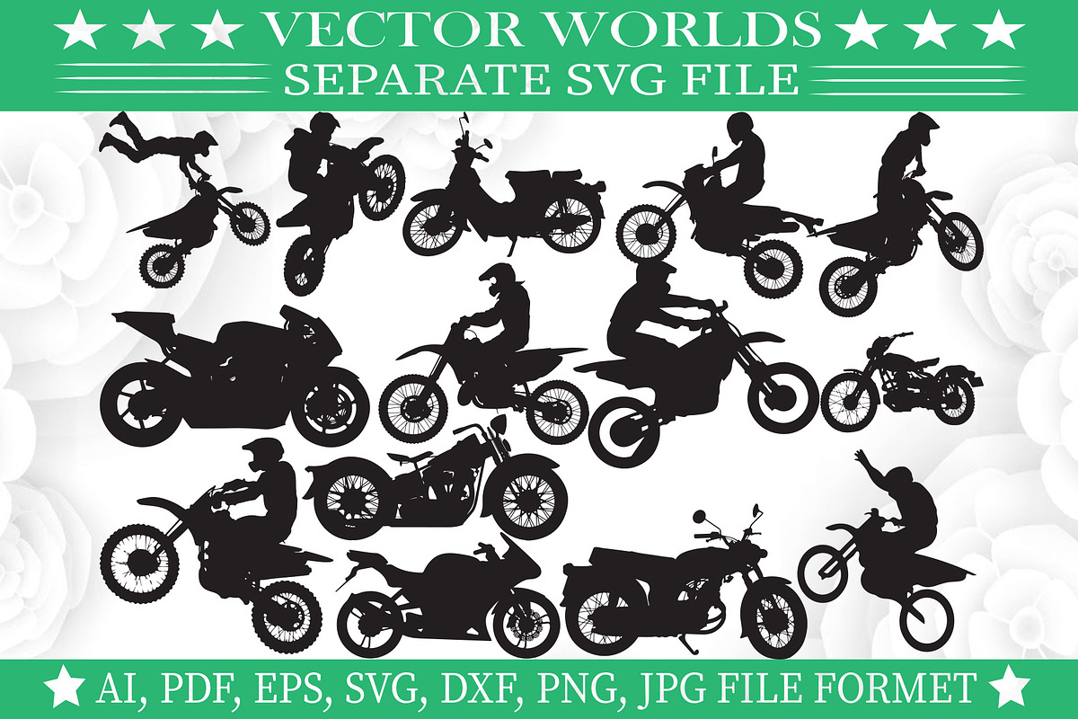 Motocross Svg, Bike, Motor, Moto Svg, an Object Graphic by VectorWorlds