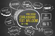 Chalkboard Text Balloons Vector+PNG, an Object Graphic by JSquarePresents