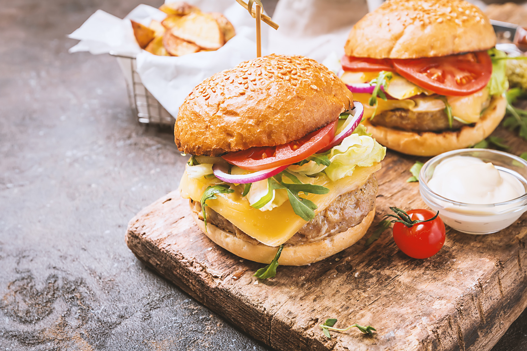 Classic beef burger containing burger, hamburger, and food, a Food ...