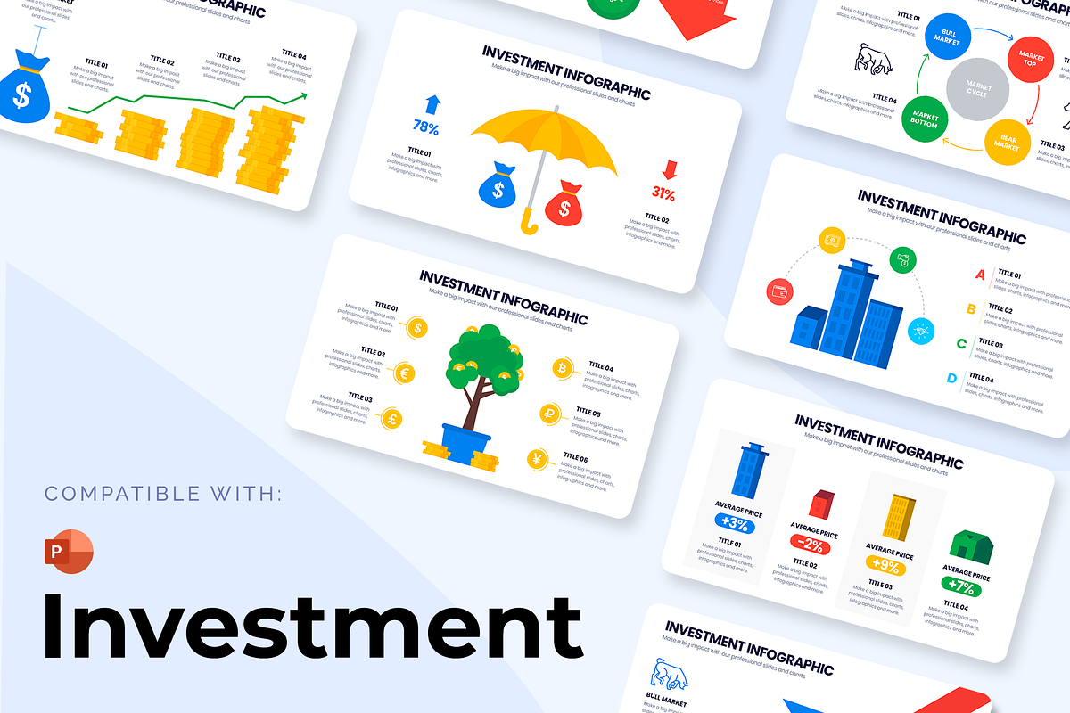 Investment Powerpoint Infographics, a Presentation Template by Slidesmash