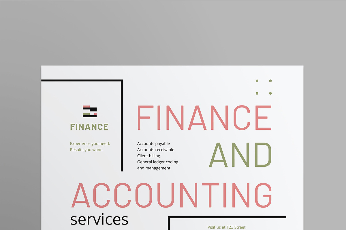 Finance and Accounting Poster, a Flyer Template by TemplatesNow!