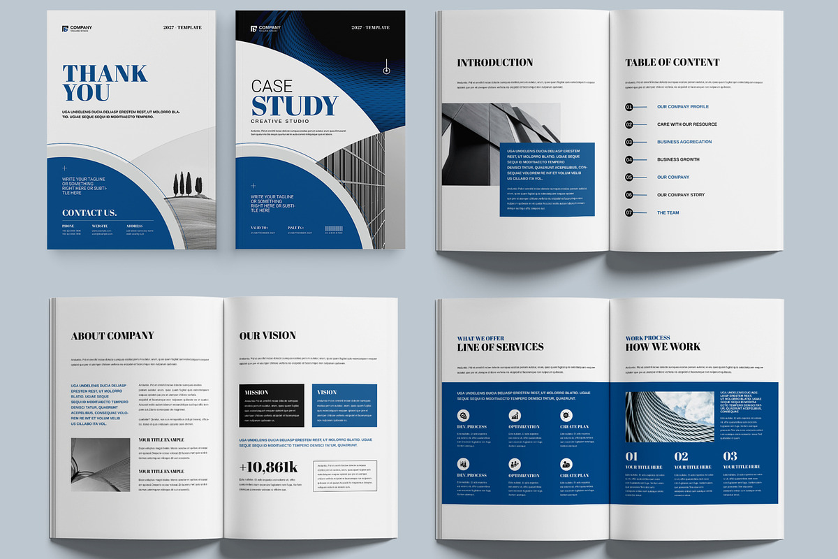 Case Study Booklet Template Layout