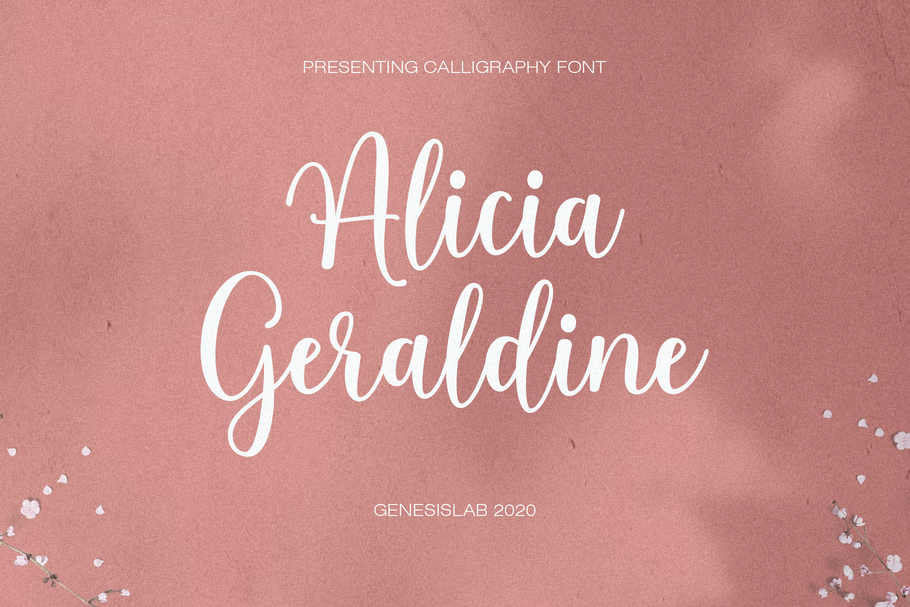 Alicia Geraldine, a Script Font by Genesis Lab