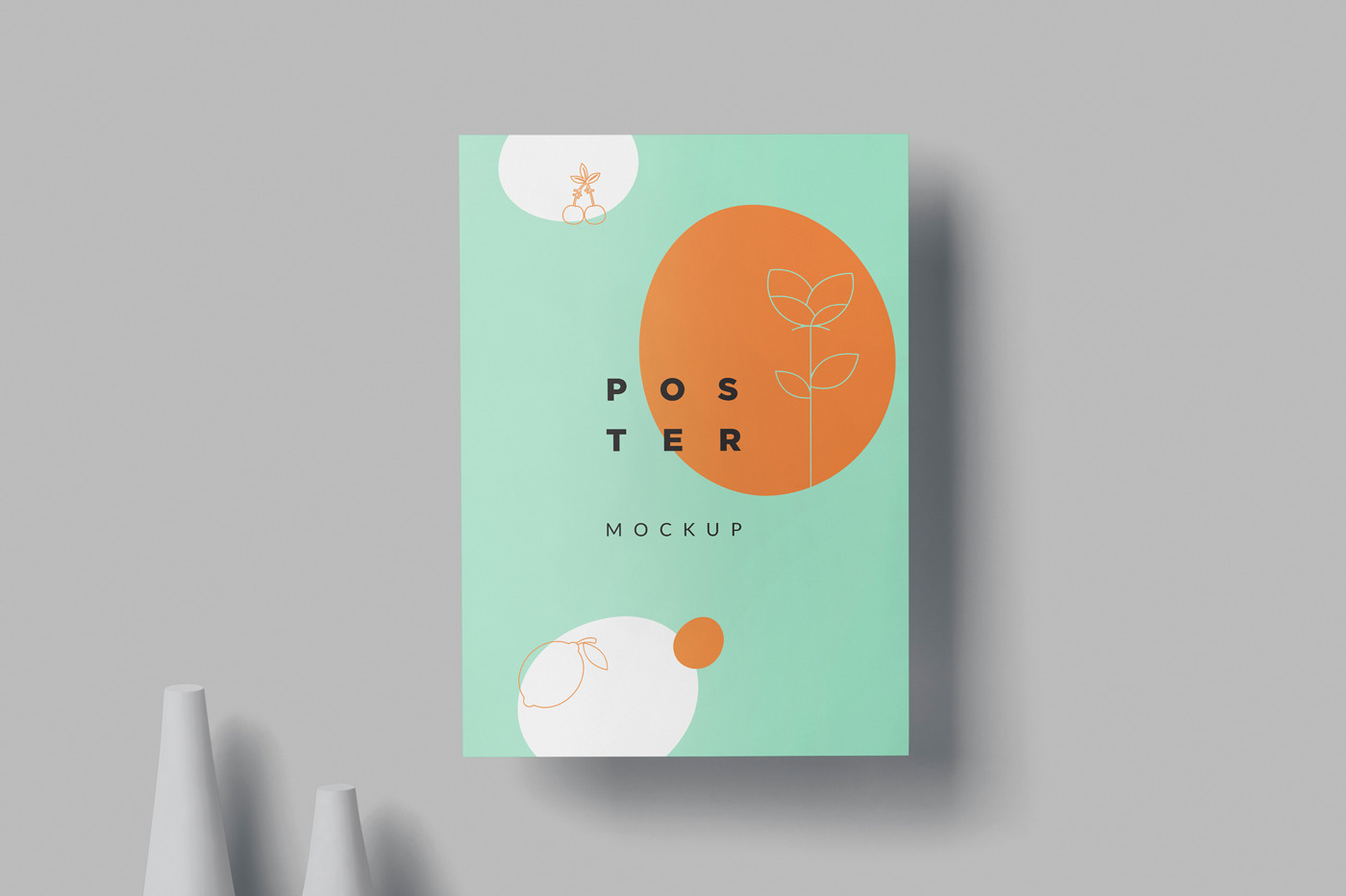 Floating Portrait Poster Mockups, a Print Template by DesignNeutrons