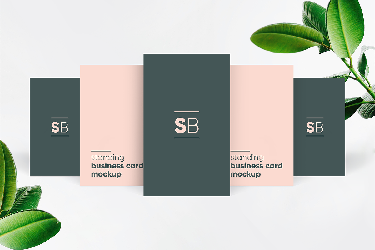 Standing Business Card Mockup, a Print Template by Wild Ones