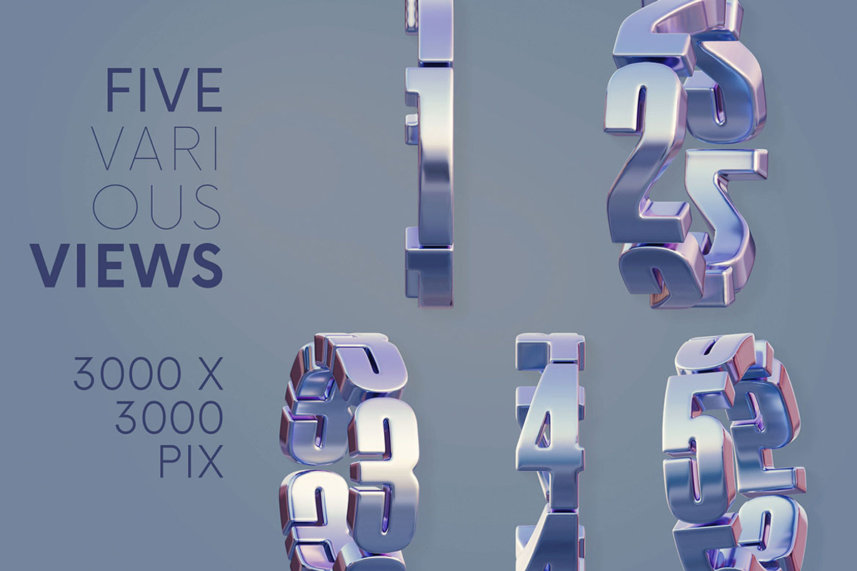 Metal Counter - 3D Lettering, a Graphic by MIIM