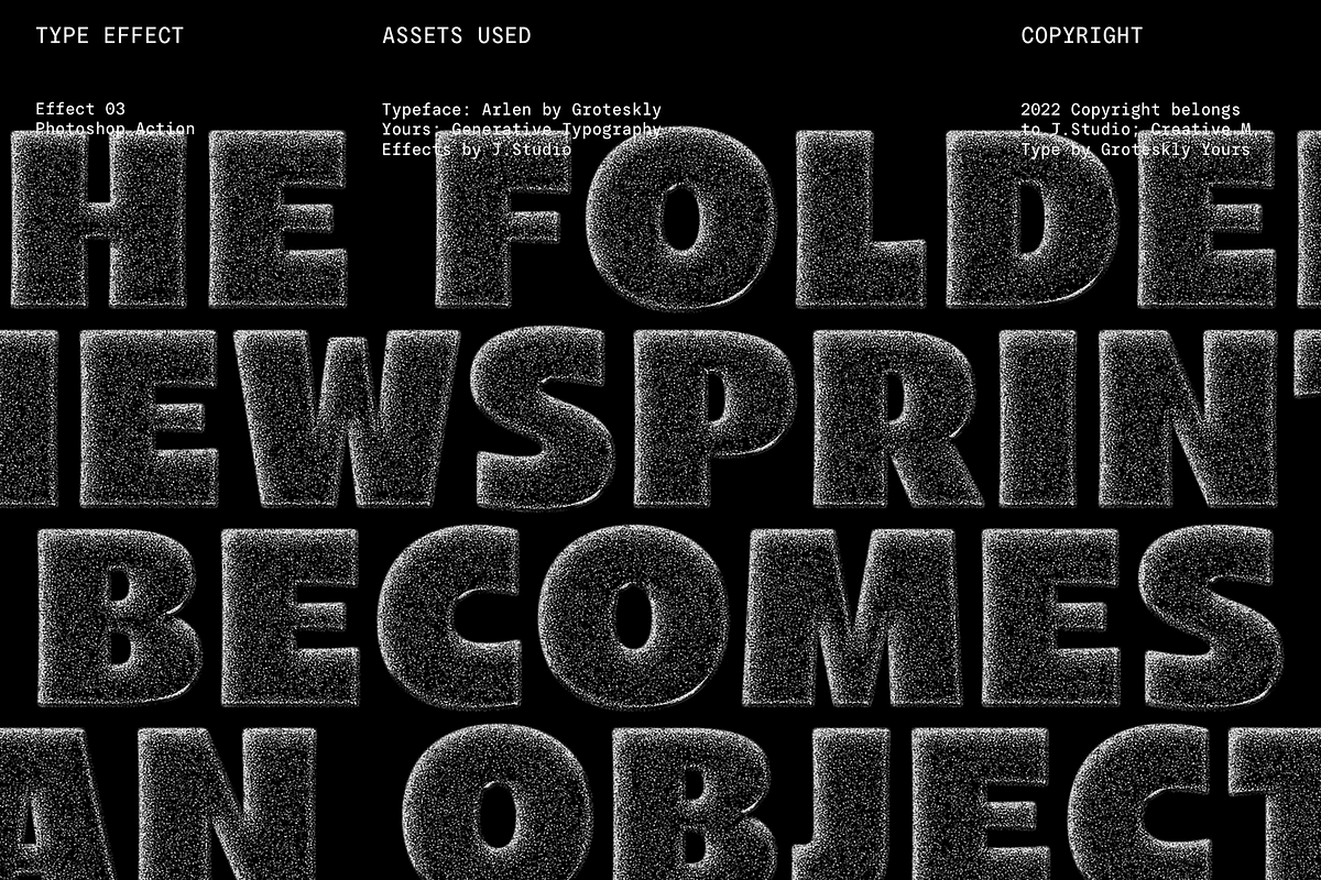 Generative Type Effects, an Action Add-On by J.Studio