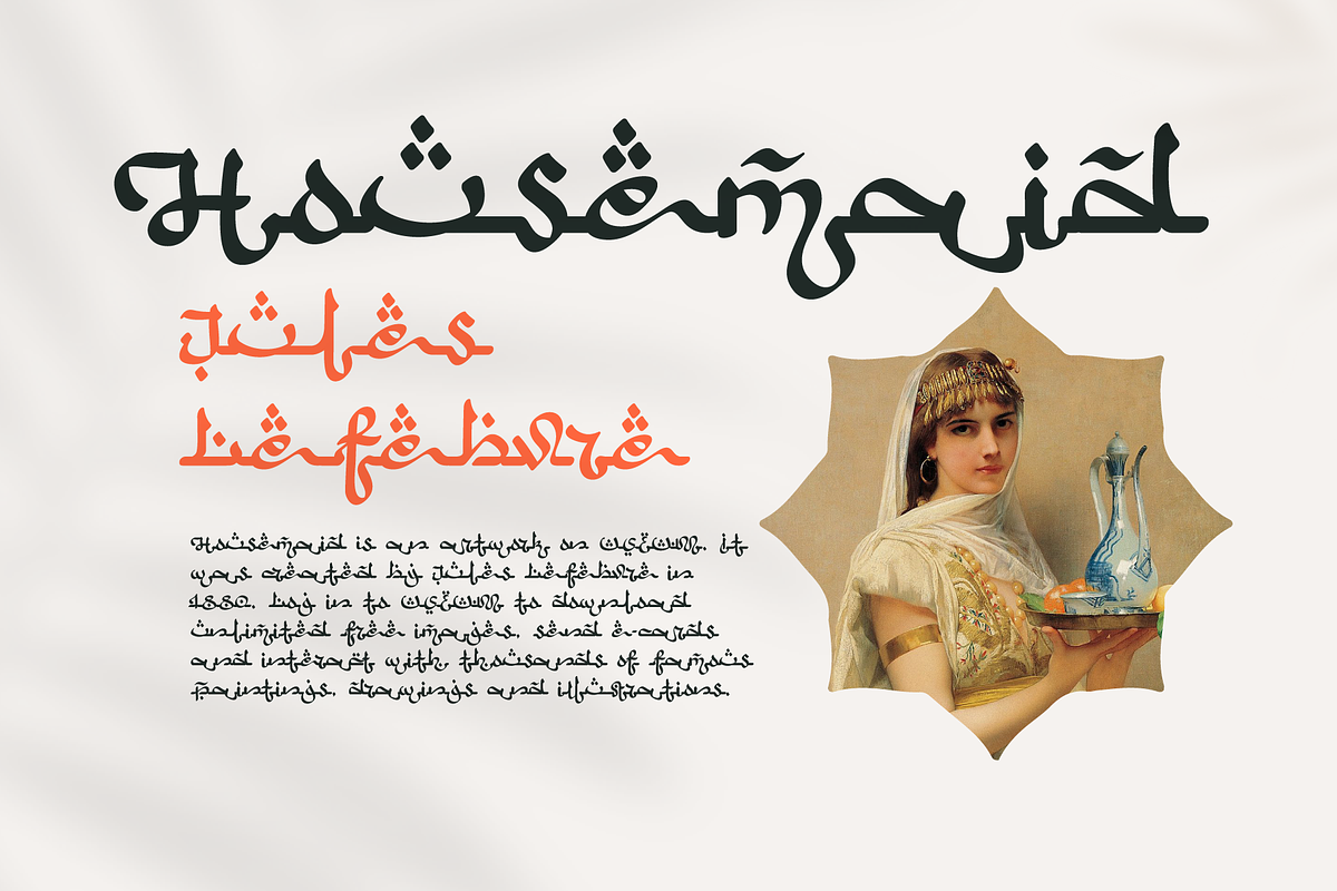 Arabic script Font, a Script Font by kaer_shop