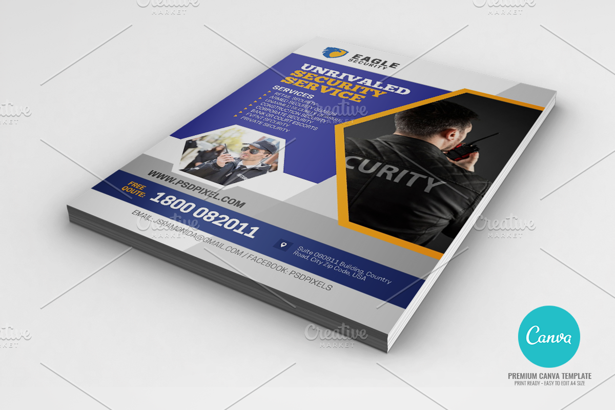 Security Experts Canva Flyer | Creative Market