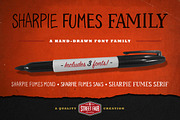 Sharpie Fumes Font Family, a Sans Serif Font by Glen Gauthier ...