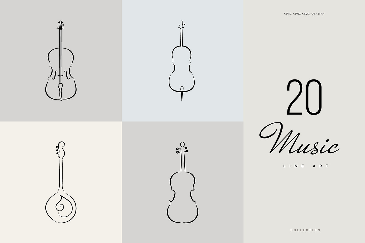 Music. Line Art Collection | Creative Market