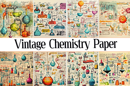 Vector cartoon chemistry pattern. | Graphic Patterns ~ Creative Market
