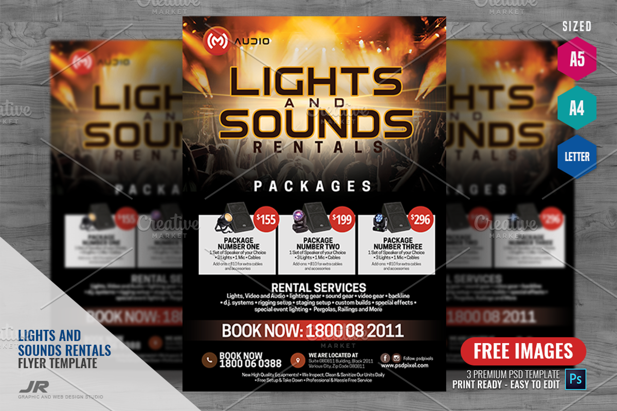 Sound System Rentals Flyer, a Flyer Template by PSDPixel