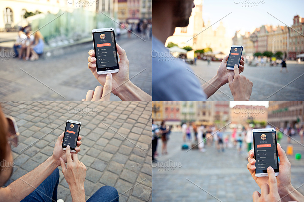 12 Android photo mockups, an Android Mockup by show it better