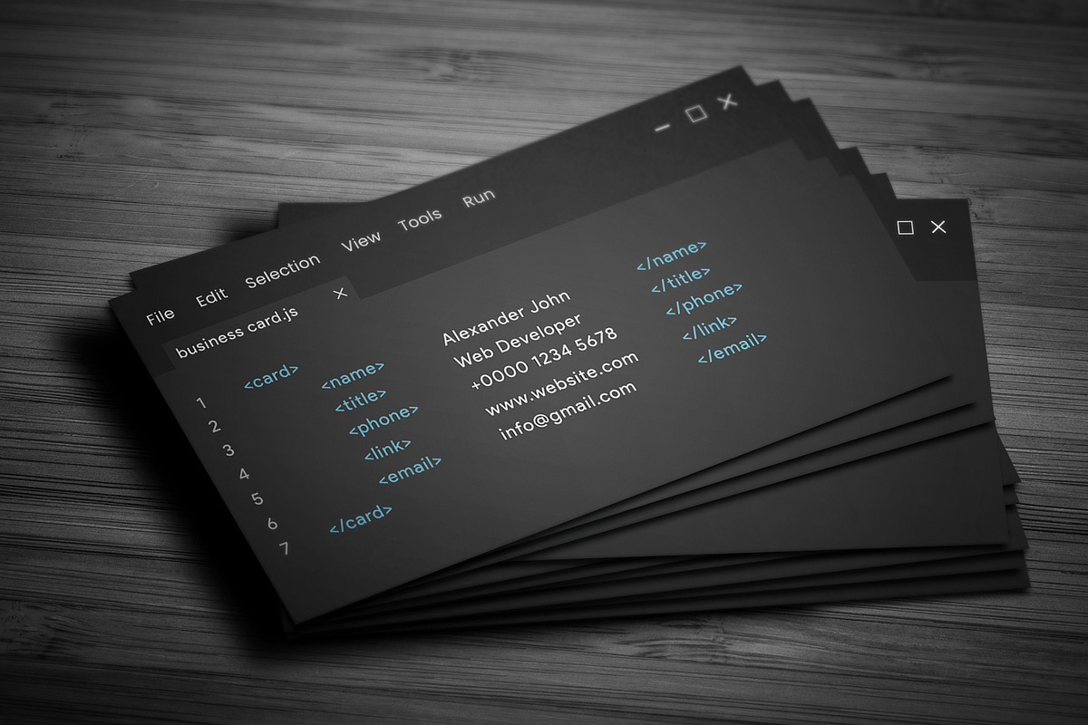 Web Developer Business Card | Creative Market