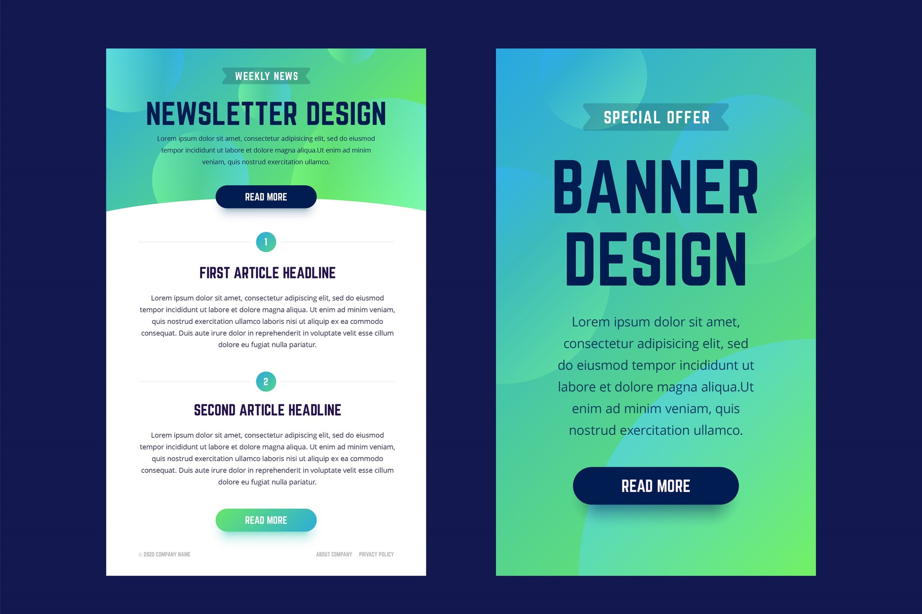 Newsletter, email design template, a Templates & Theme by zaniman