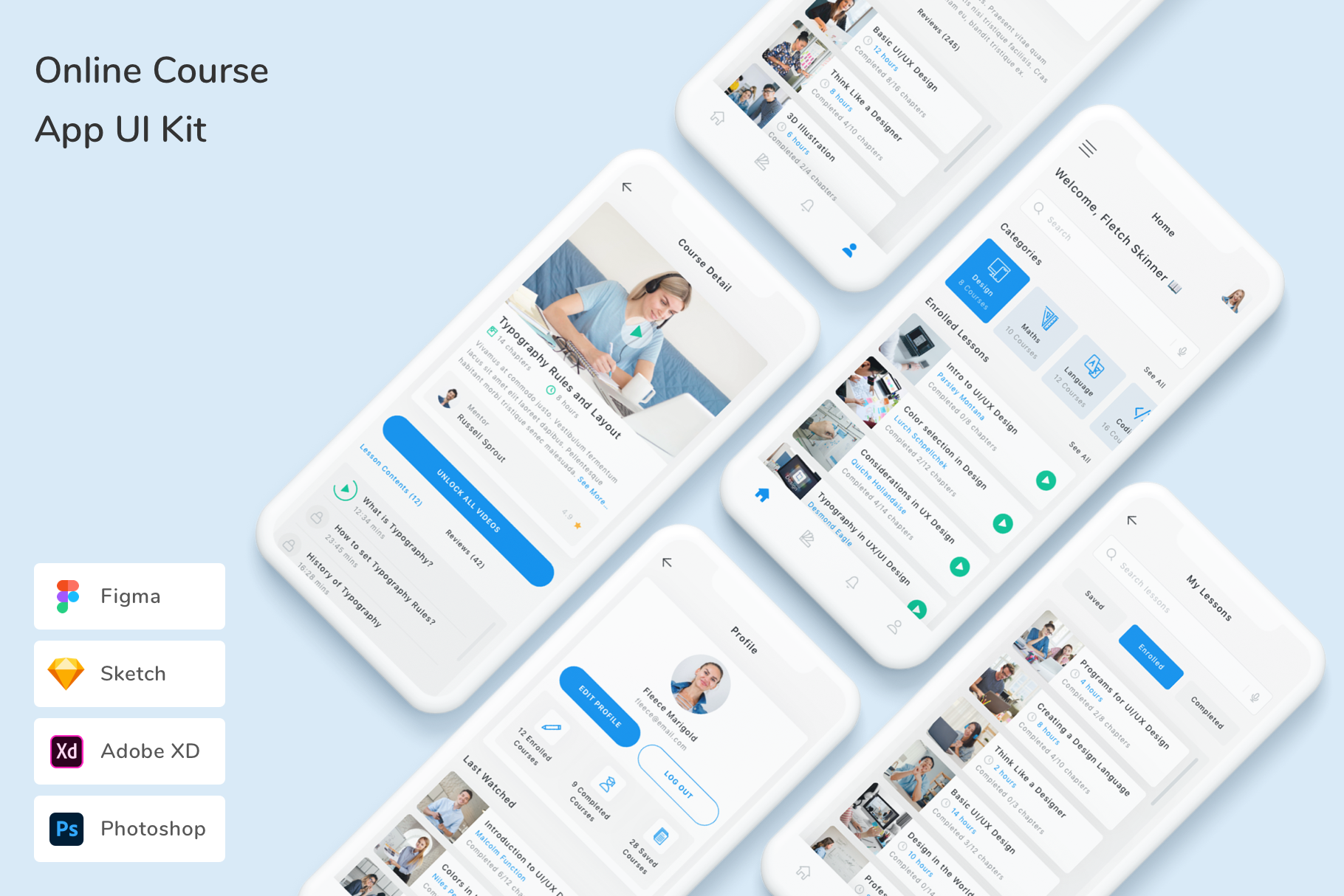 Online Course App UI Kit, an UI Kit Template by Betush