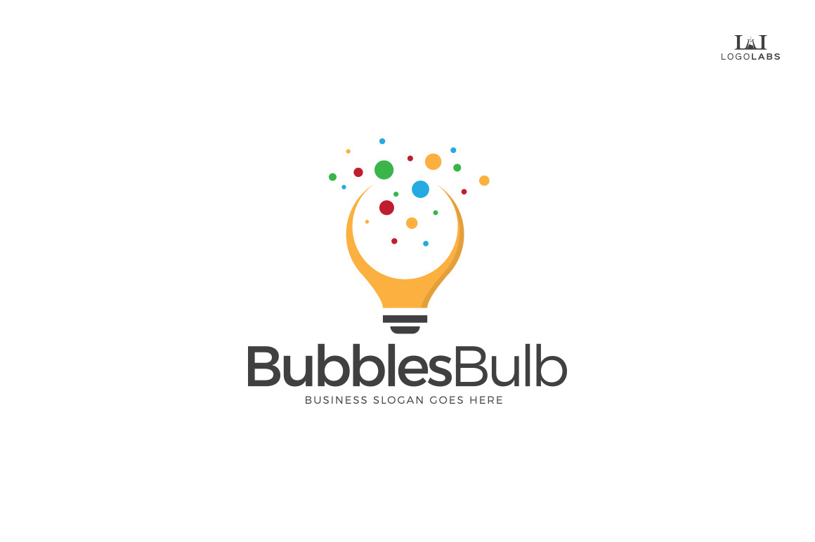 Bubbles Bulb Logo, a Branding & Logo Template by LogoLabs