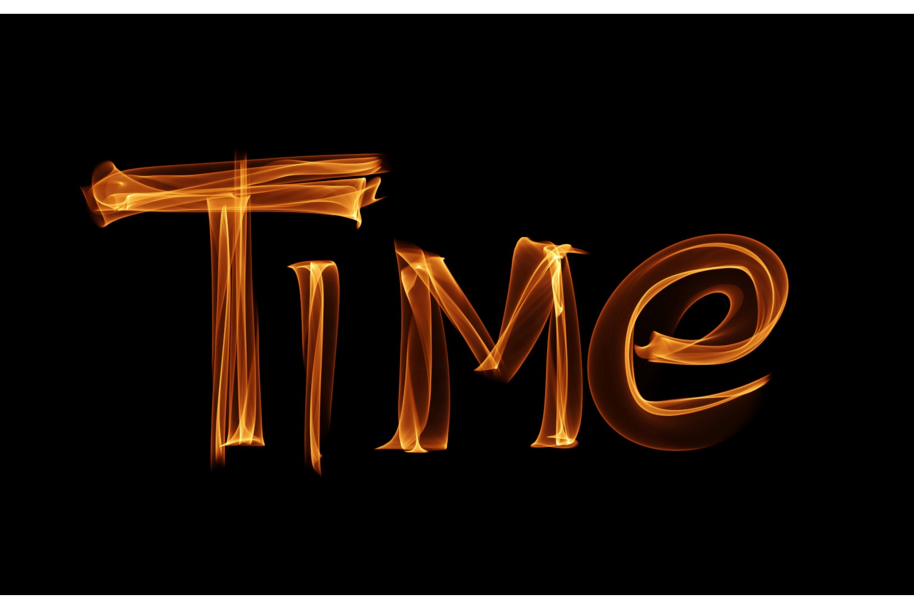 Word time lettering made by orange, a Decorative Illustration by sergey ...