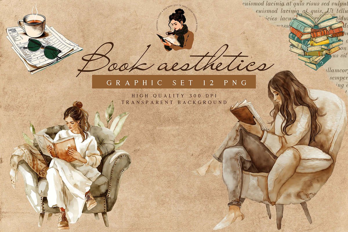 Book Aesthetics Graphic Set