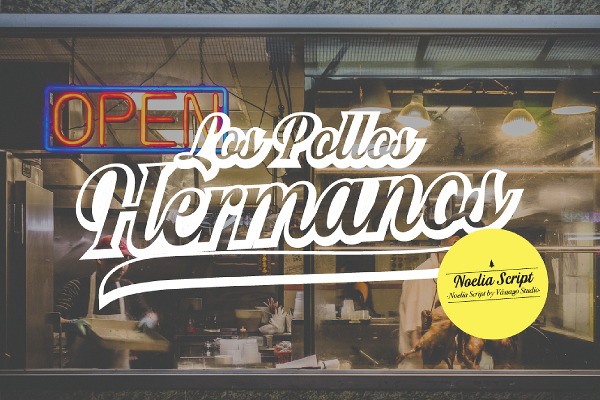 Noelia Script Pro, a Script Font by Vastago Studio