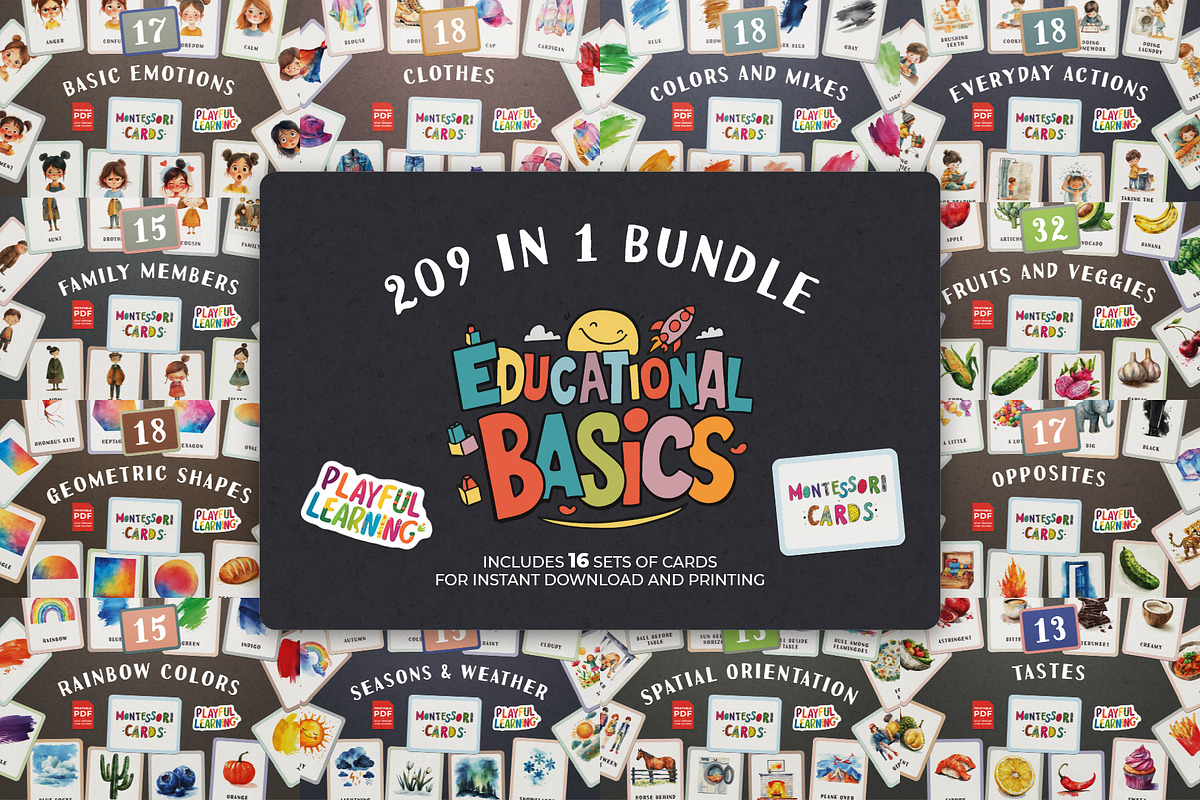 Educational Basics Cards Bundle