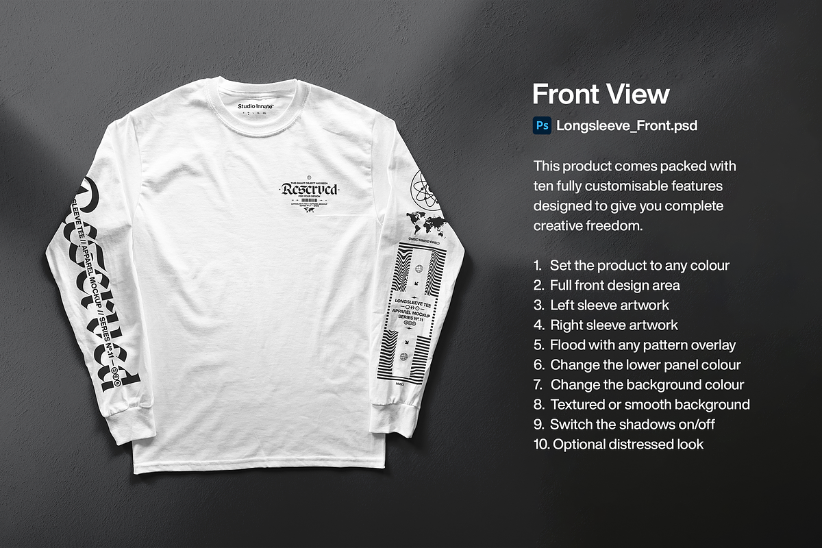 Long Sleeve Tee - Mockup Bundle, a Hoody Mockup by Studio Innate