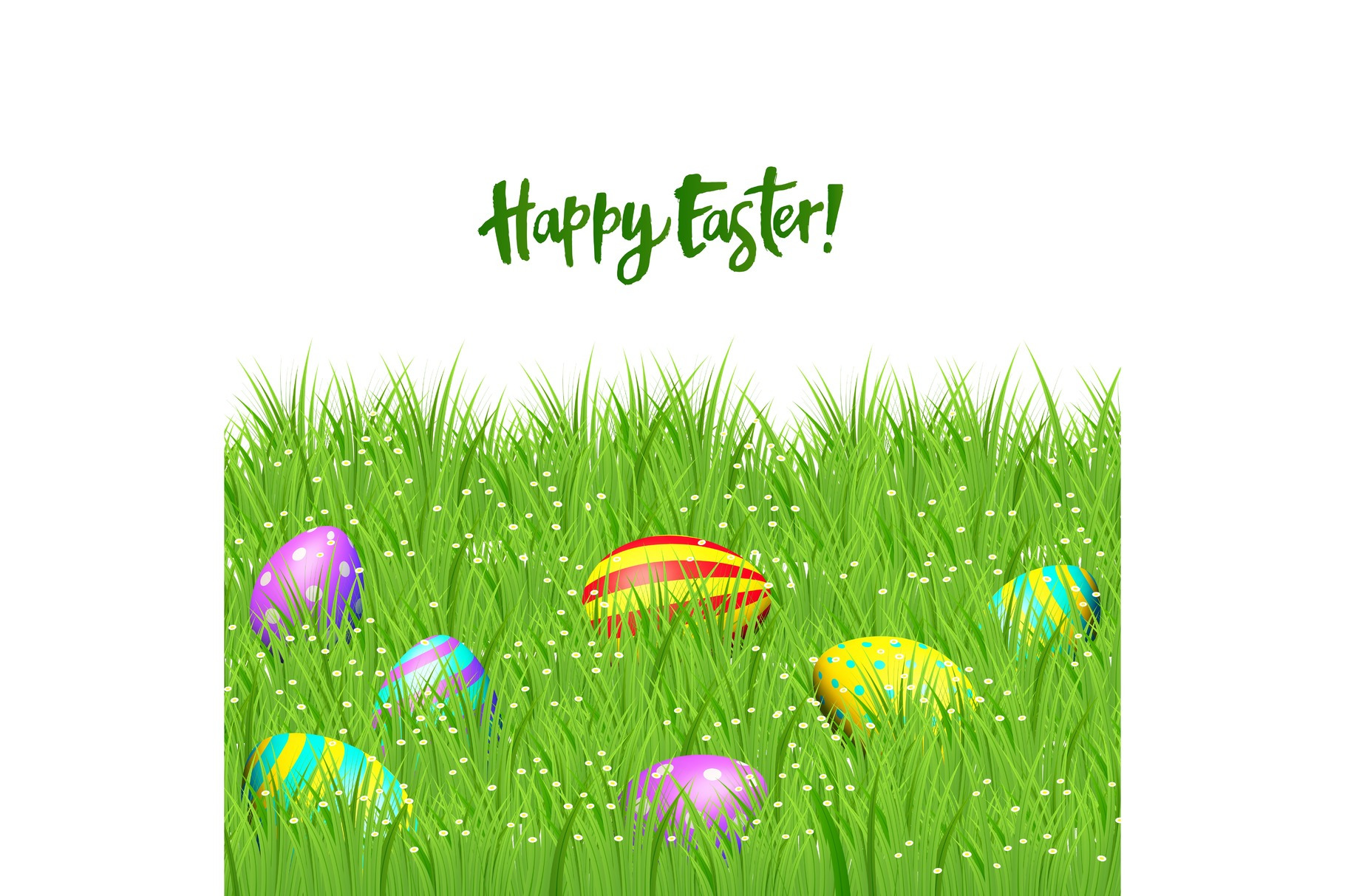 Easter eggs and green grass | Graphic Patterns ~ Creative Market