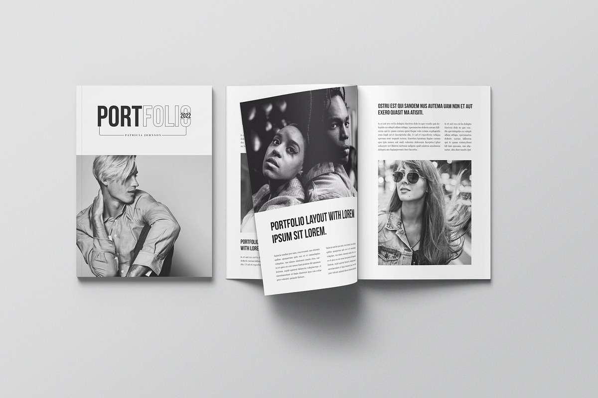 Creative Black Portfolio Template, a Brochure Template by evgenystudio