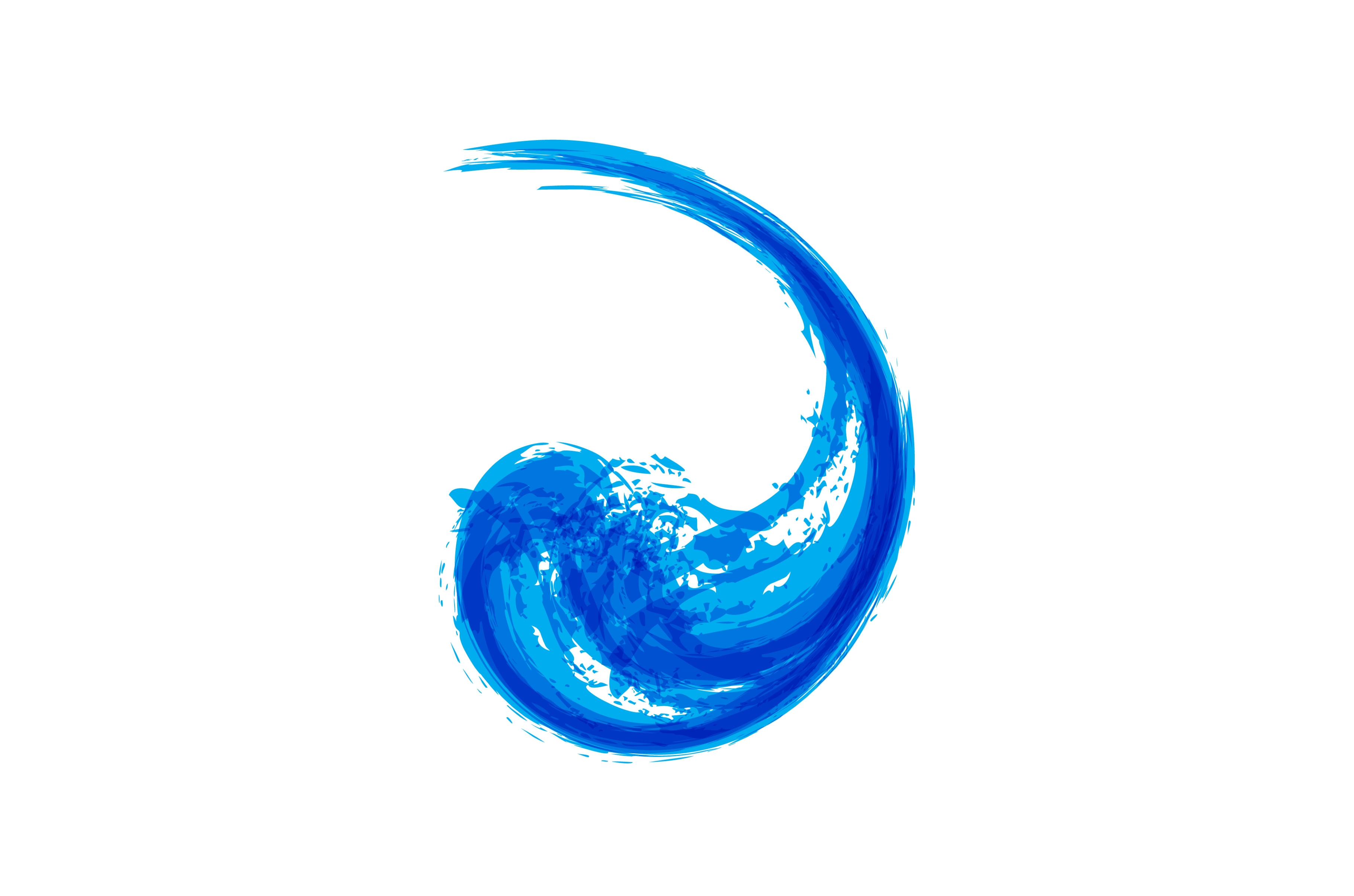 Blue ink splash logo. Abstract, a Decorative Illustration by ...