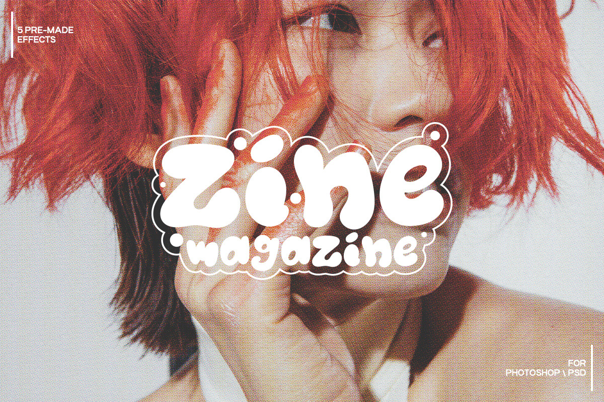 Zine Magazine -Print Magazine Effect, a Brushes & More by saintricchi