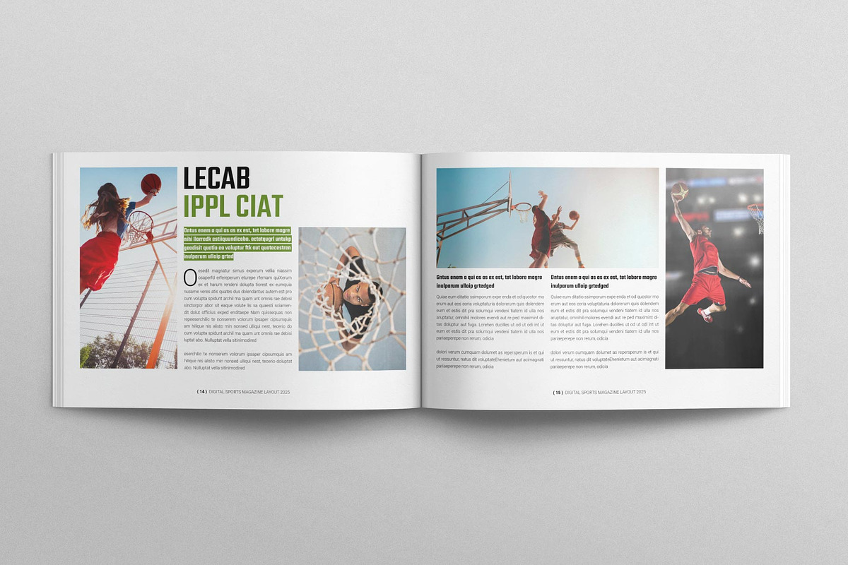 Sports Digital Magazine Landscape, a Magazine Template by TemplatesForest