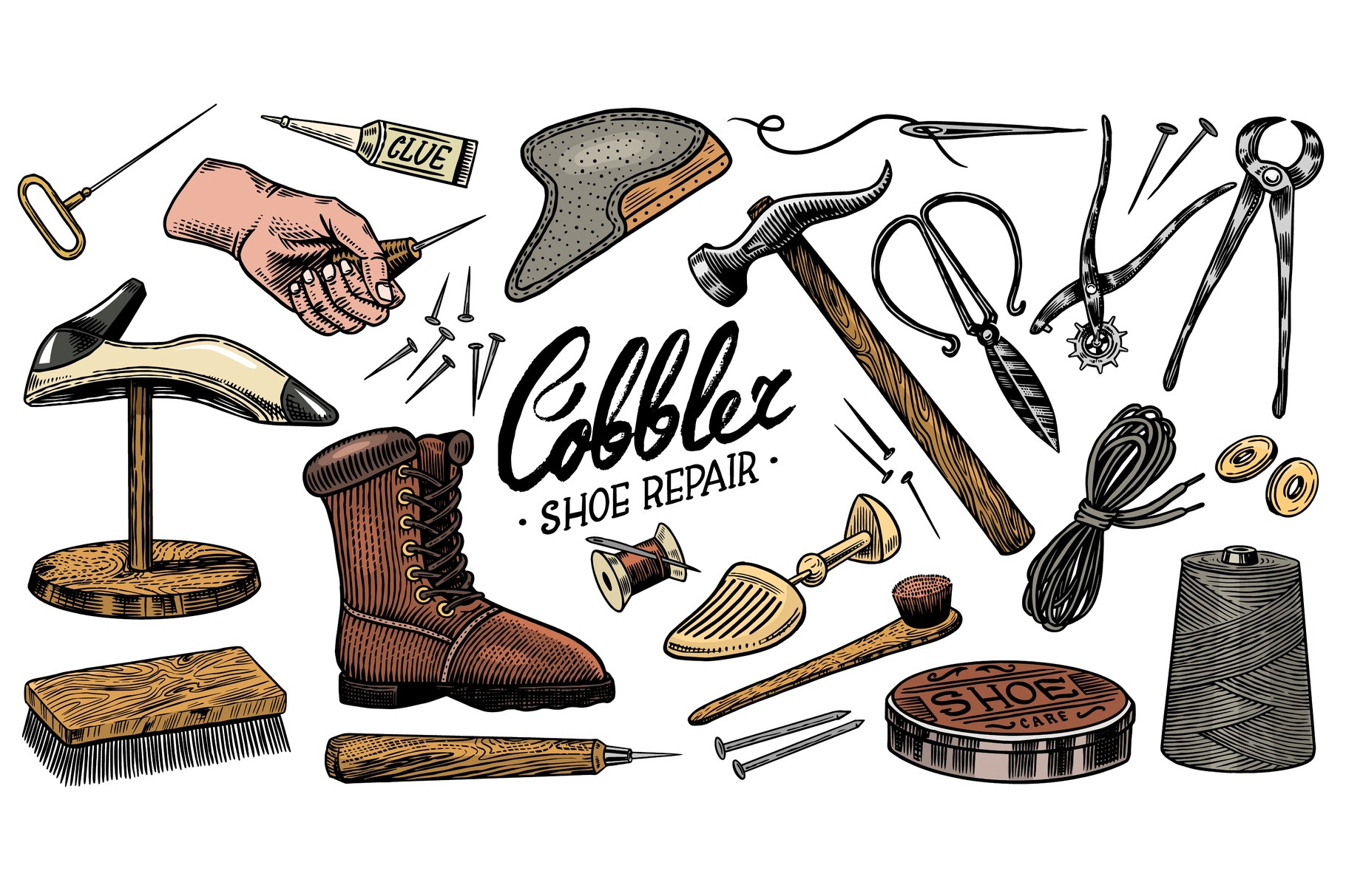 Cobbler set. Professional, an Illustration by Arthur Balitskiy