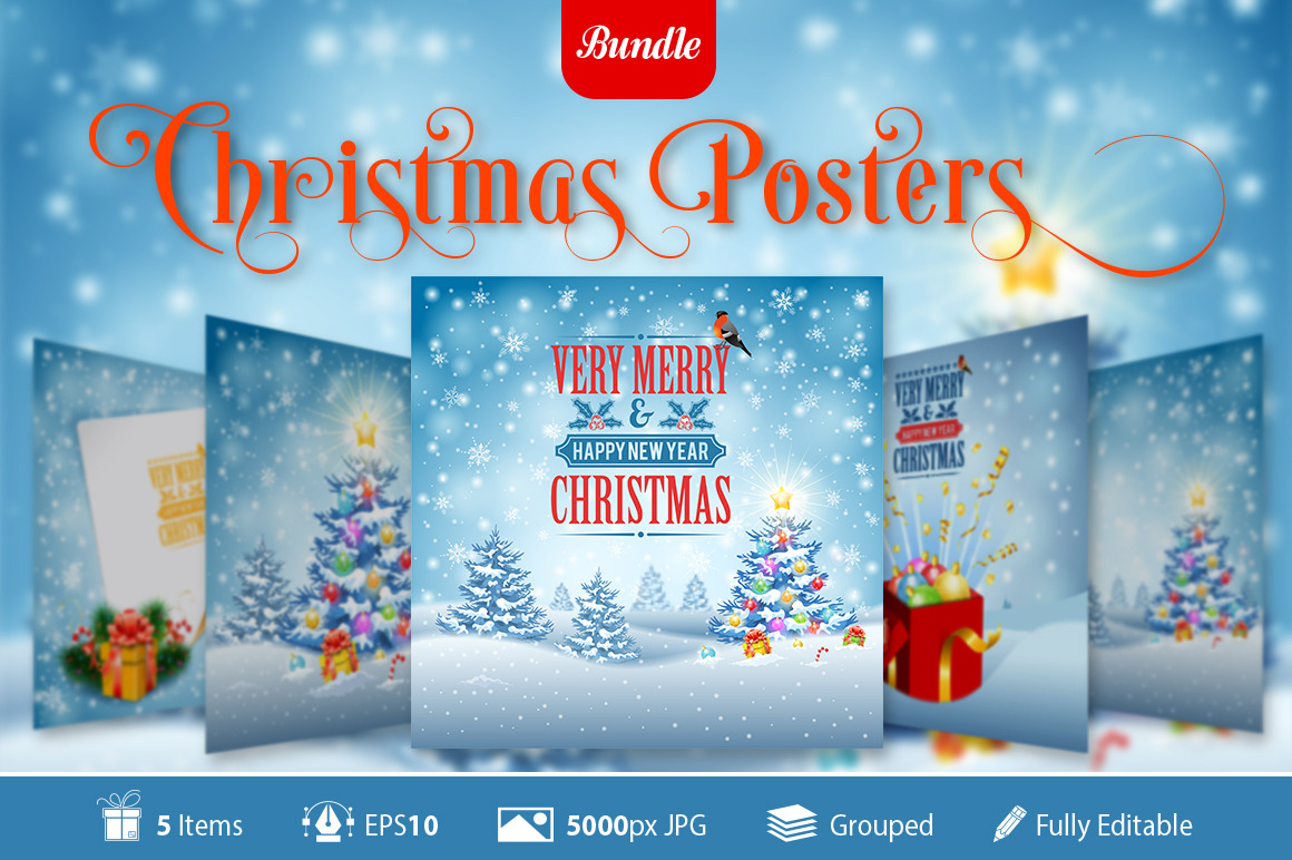 Christmas Posters, an Illustration by TAlex